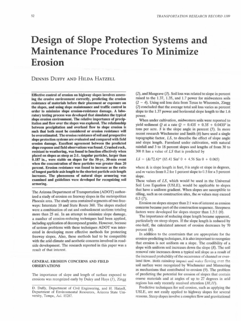 Slope Erosion Control and Protection Methods | PDF | Erosion | Soil