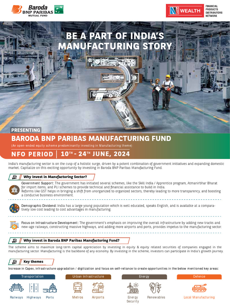 OnePager - NJ-BBNPP Manufacturing Fund NFO leaflet | PDF | Investing ...