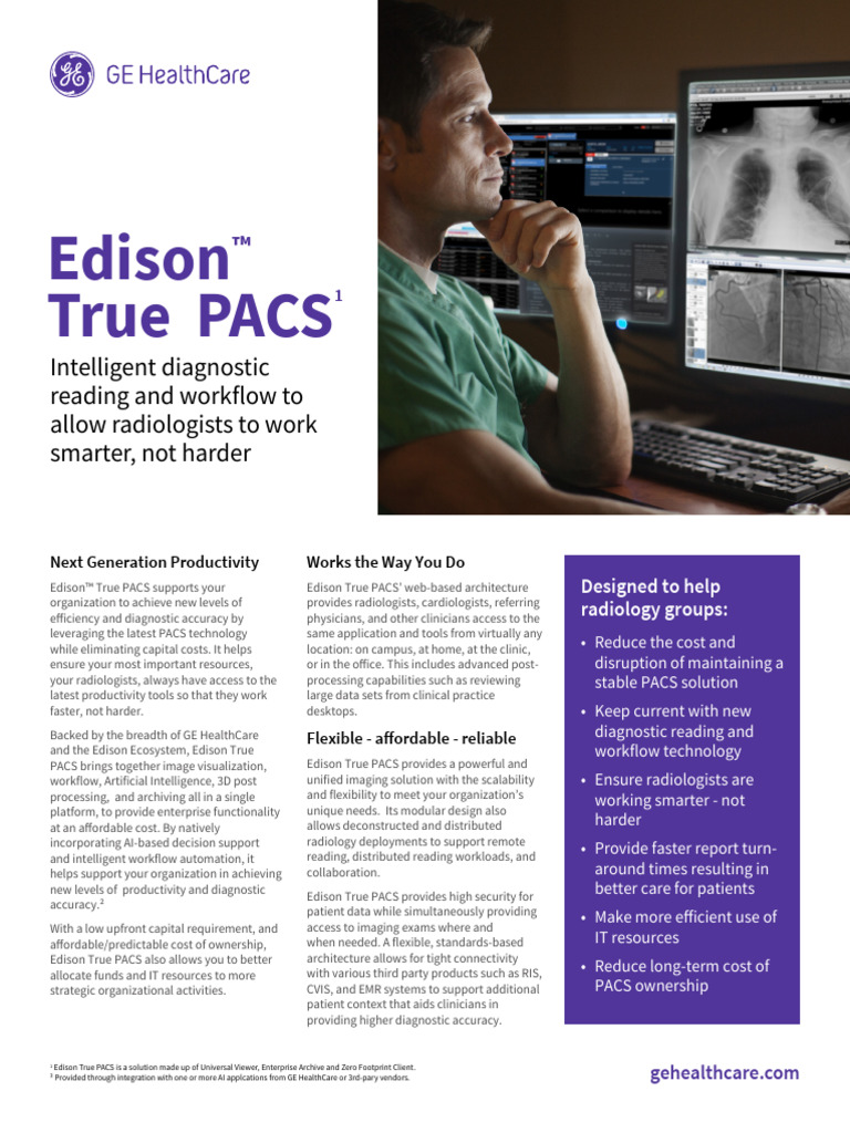 Solution Brief Edison True Pacs Radiology | PDF | Cloud Computing ...