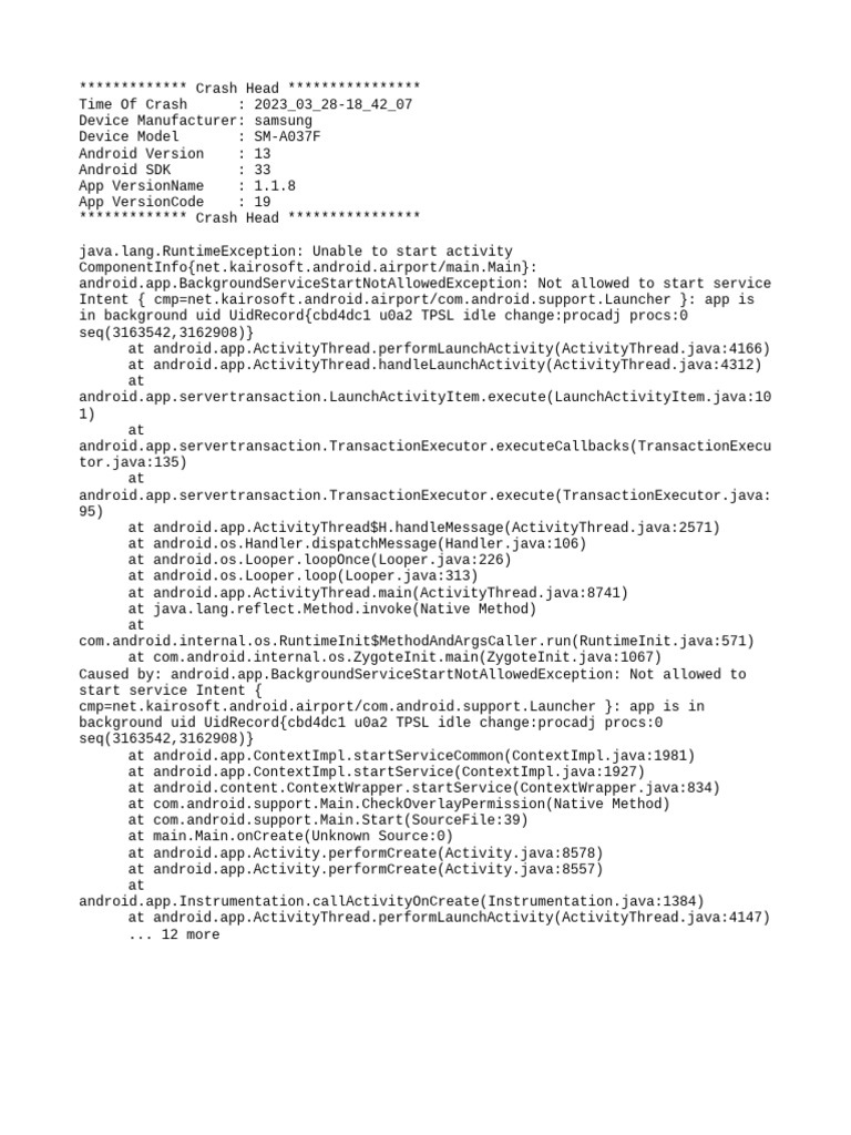 Mod Menu Crash 2023 03 28-18 42 07 | PDF | Android (Operating System ...