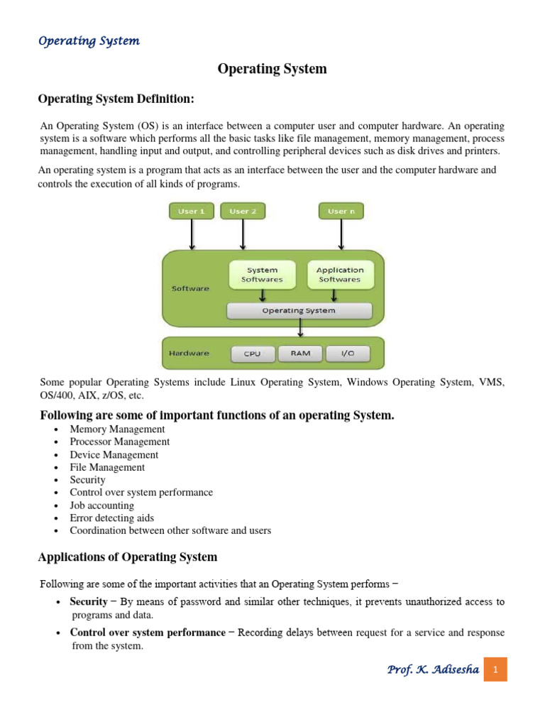 Operating System | PDF | Thread (Computing) | Operating System Operating System | PDF | Thread (Computing) | Operating System