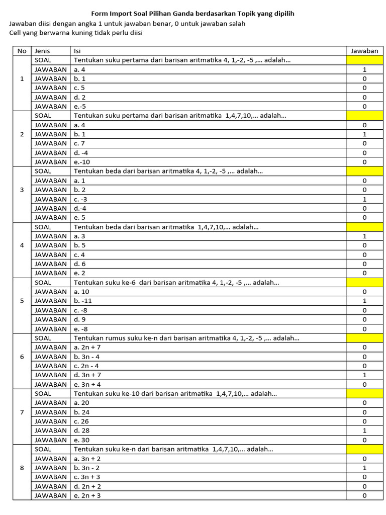 Soal Pat MTK Wajib Kelas Xi 2024 | PDF