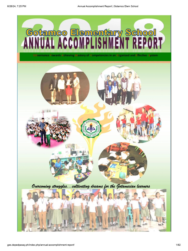 Gotamco Elementary Annual Report 2024 | PDF