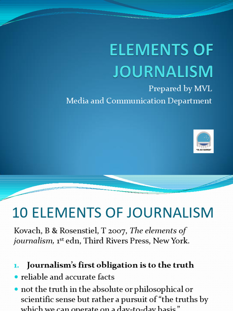 Elements of Journalism | PDF | Journalism | Human Communication