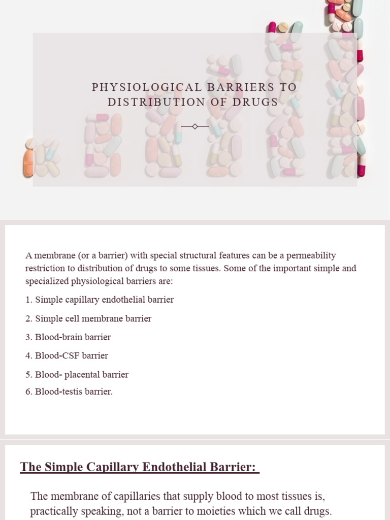 Physiological Barriers | PDF | Capillary | Biology