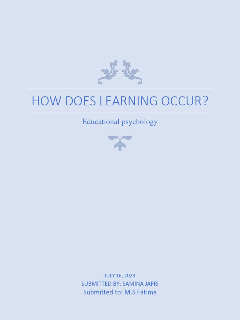 Learning Theories Pdf Learning Learning Theory Education
