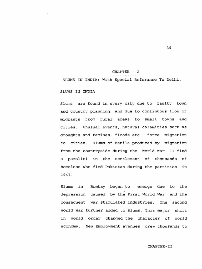 Slums Pdf Cost Of Living Slum