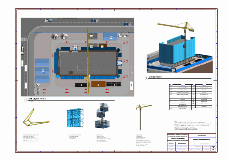 Site Layout F7 | PDF | Crane (Machine) | Elevator
