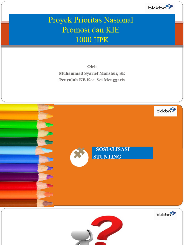Proyek Prioritas Nasional Promosi Dan KIE 1000 HPK | PDF | Kesehatan ...