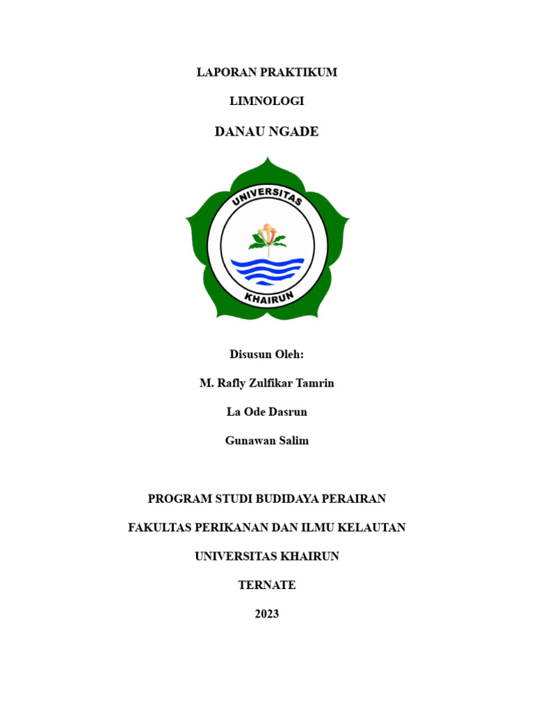 Laporan Praktikum Limnologi | PDF