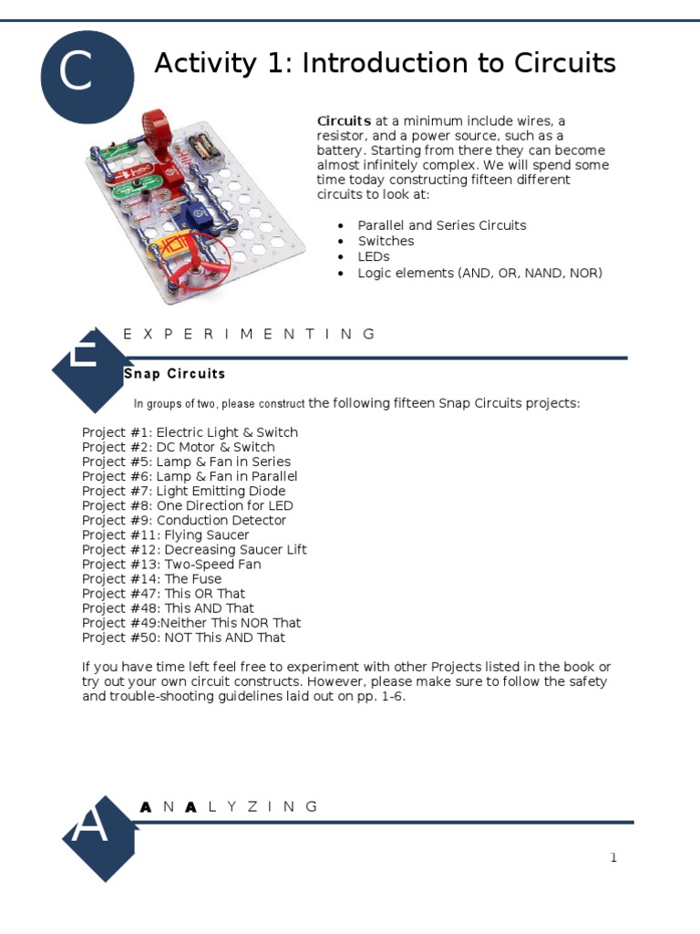 Activity 1 Circuits | PDF | Technology & Engineering