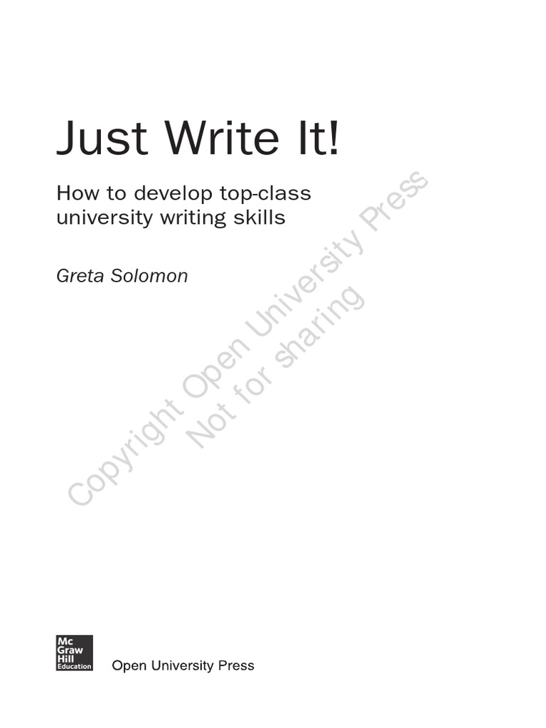 Just Write It Free Sample | PDF | Thought | Mind