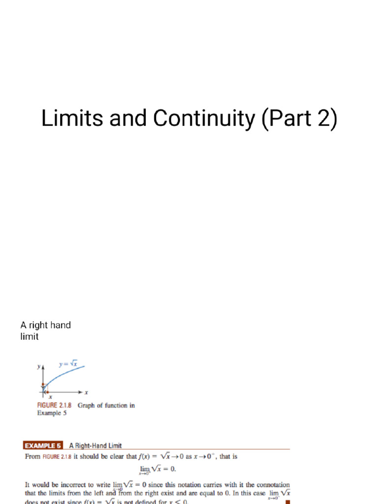 Limits and Continuity (Part 2) | PDF