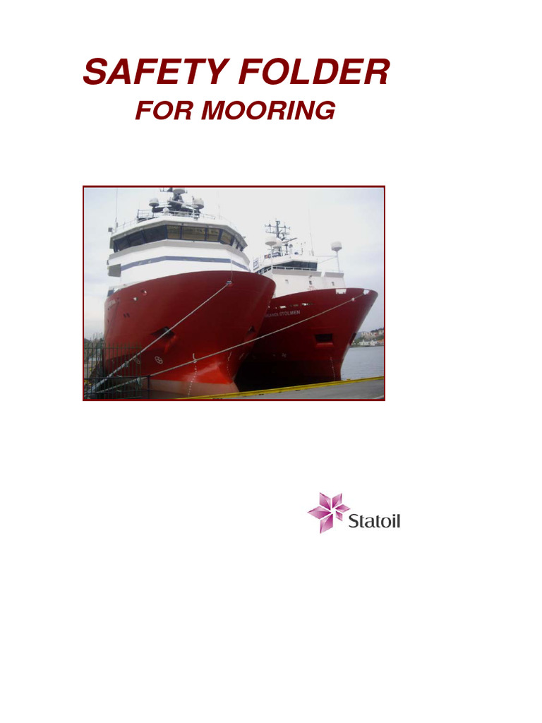 B 09 Safety Folder For Mooring Operations | PDF | Safety | Rope
