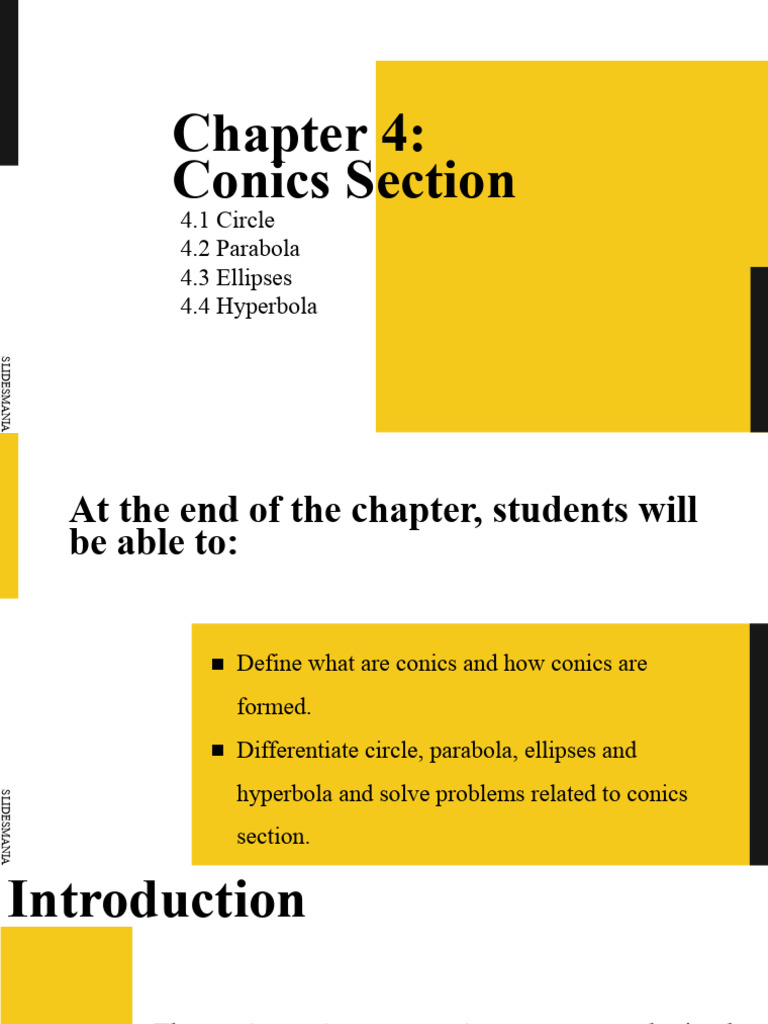 Chapter 4 Conics Section | PDF | Circle | Euclidean Plane Geometry