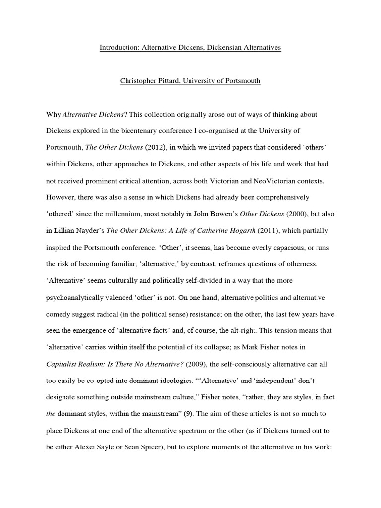 Alternative Dickens Dickensian Alternatives | PDF | Oliver Twist ...