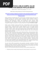 Perhitungan Sampel Cochran Lemeshow | PDF