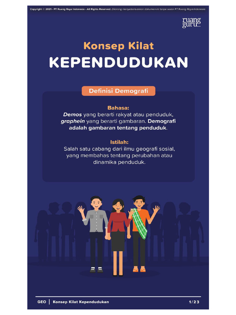 Rangkuman Konsep Kilat Kependudukan | PDF