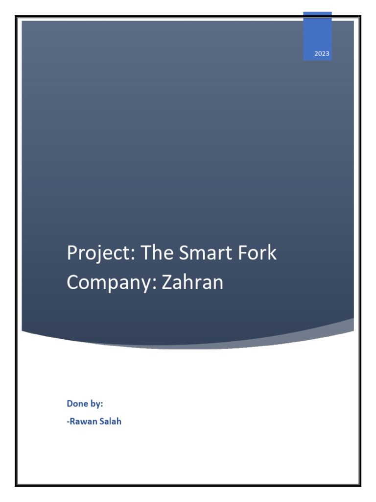 The Smart Fork Project Rawan | PDF | Marketing | Strategic Management