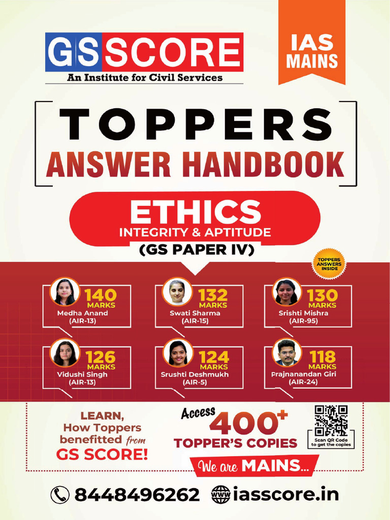 Toppers Answers Handbook - Ethics - Color | PDF | Morality | Thought