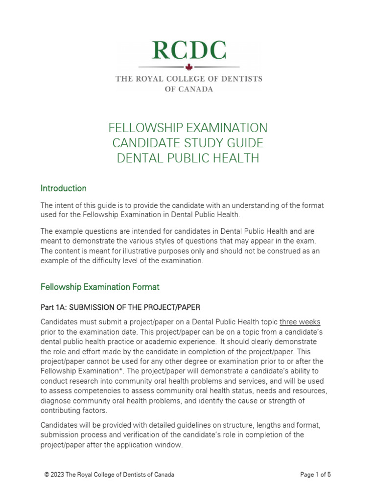 DPH Candidate Study Guide en 2023-1-1 3 | PDF | Thesis