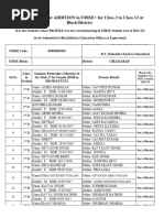 Form - S02 - UDISE (For Addition of Students in Classes 2 To 12) | PDF | Parenting | Adulthood