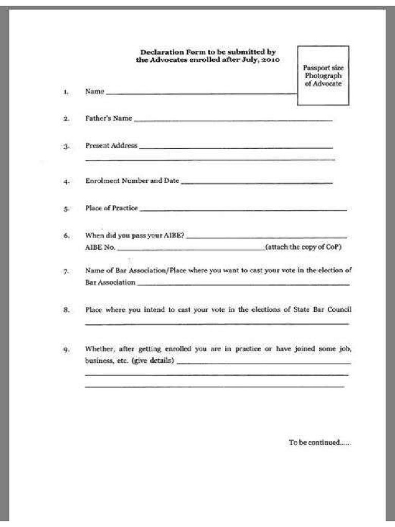 Declaration Form | PDF