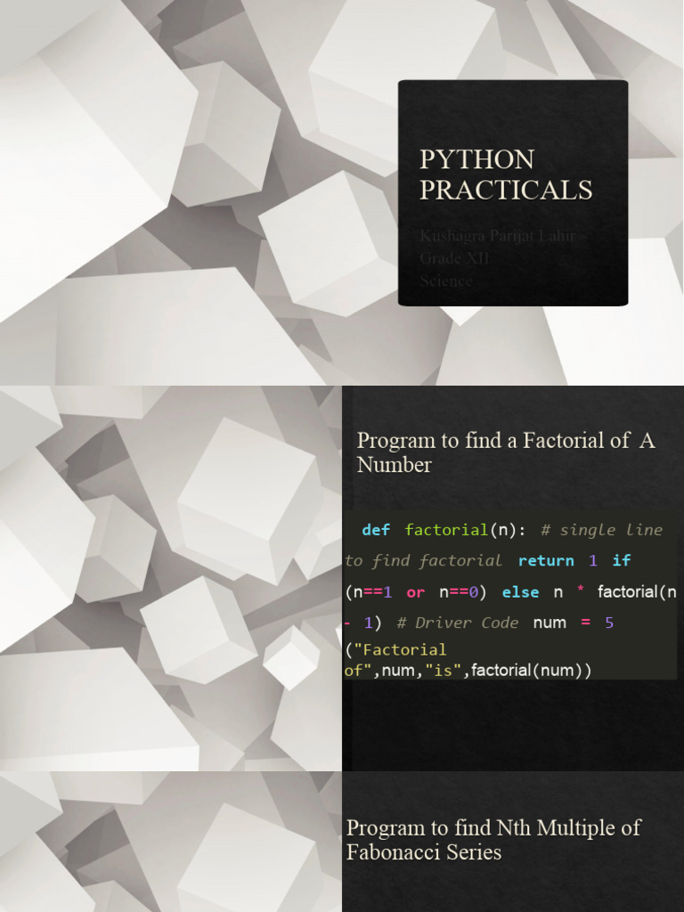 Python Practicals Grade Xii | PDF | String (Computer Science ...