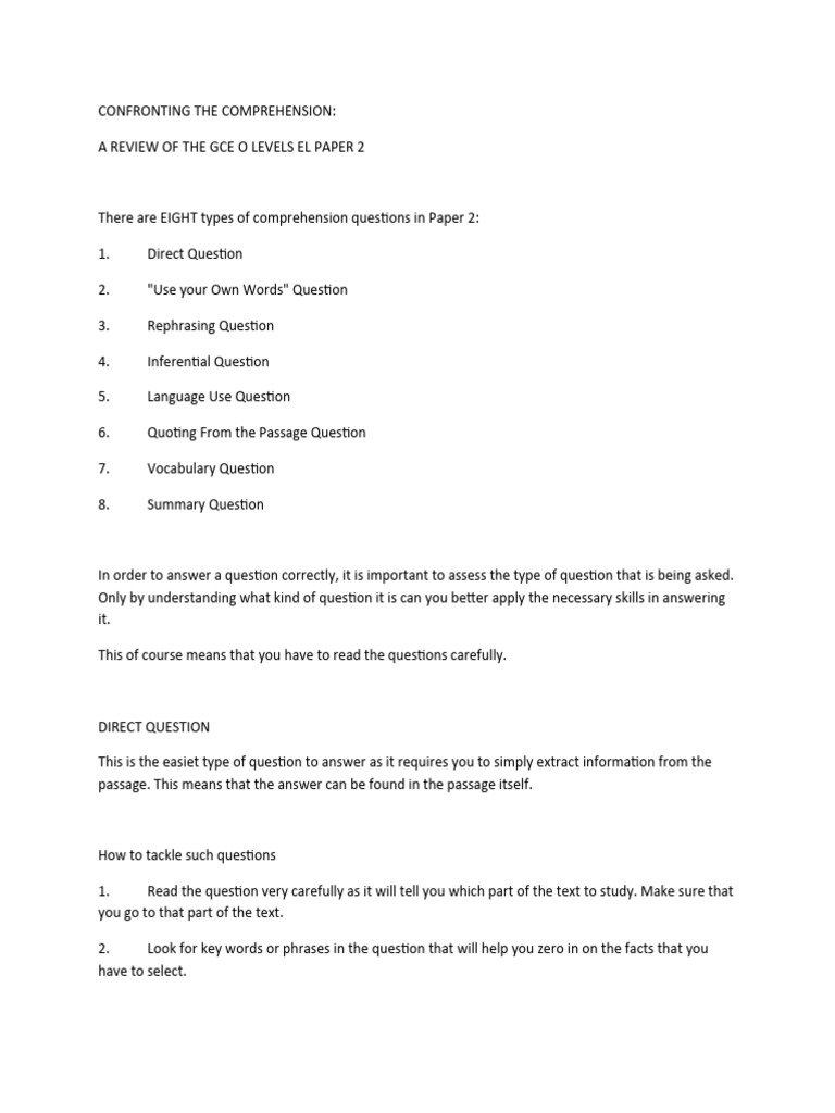 Comprehension_Skills | PDF | Question | Reading Comprehension