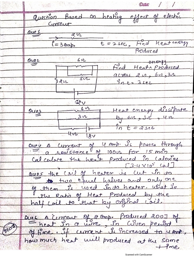 DPP - Heating Effect - 01 | PDF