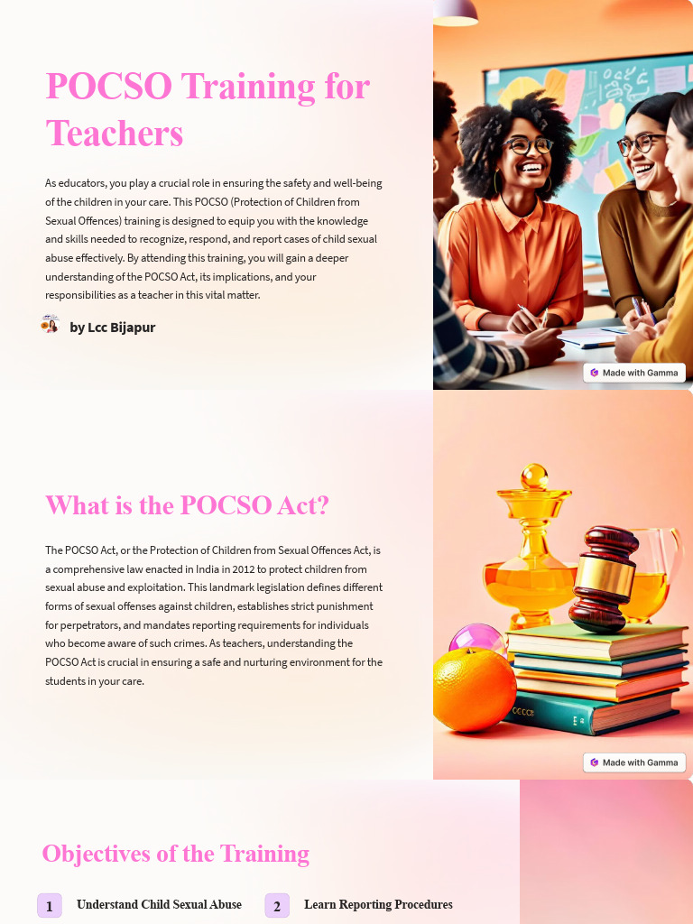 POCSO Training for Teachers: Key Insights | PDF | Child Sexual Abuse ...