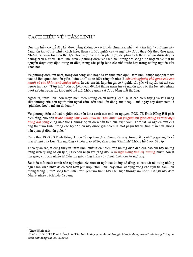 Cách hiểu về tâm linh | PDF