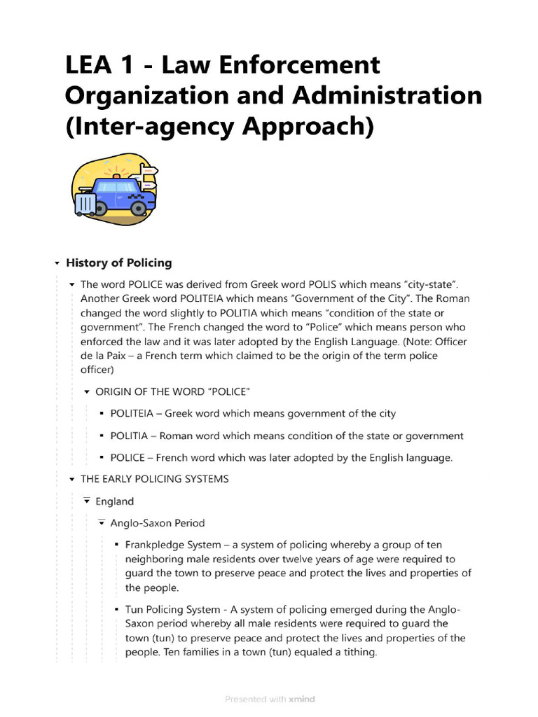 7 - Law Enforcement Organization and Administration (Inter-Agency ...