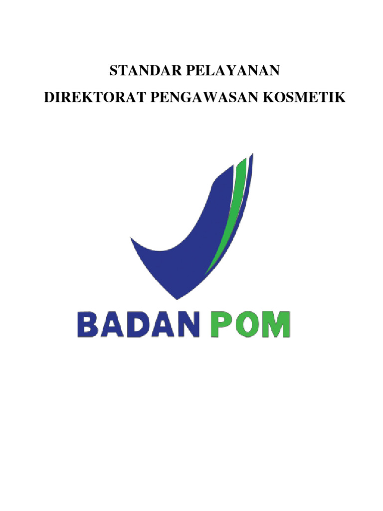 Standar Pelayanan Direktorat Kosmetik | PDF
