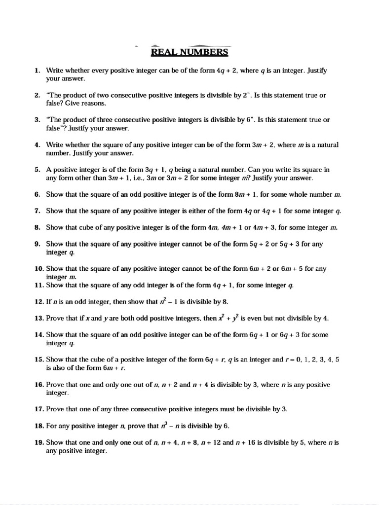 1.real Numbers | PDF | Numbers | Mathematics