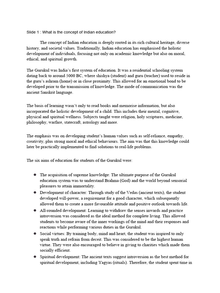 INDIAN EDUCATION | PDF | Western Culture | Rhetoric