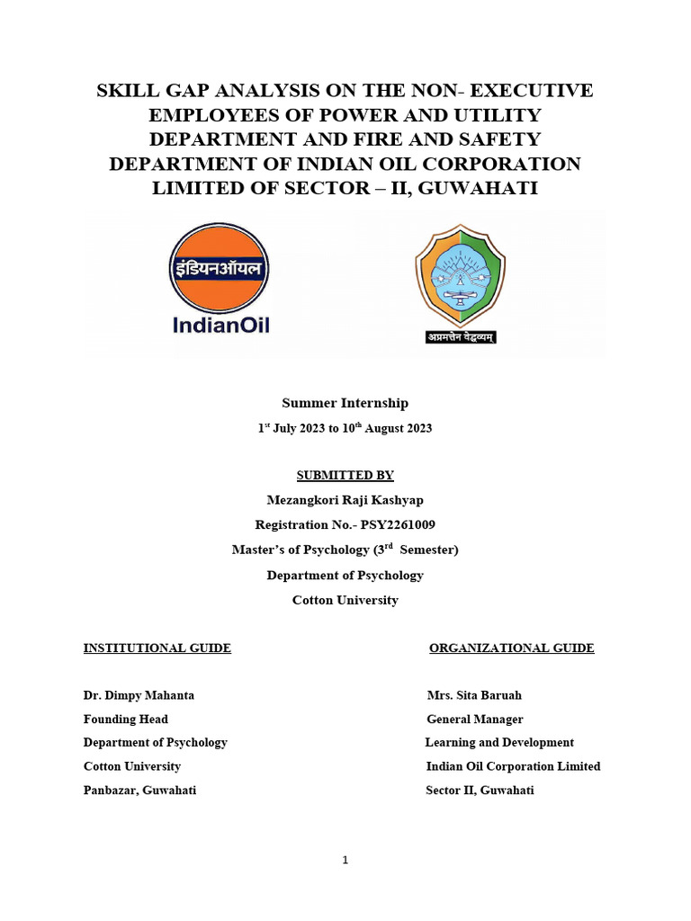 SKILL GAP ANALYSIS Field Report | PDF | Boiler | Knowledge