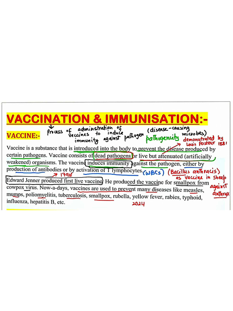 Vaccination and immunization | PDF