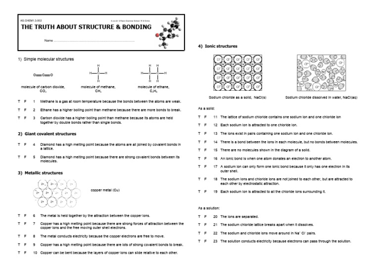 Understanding Structure and Bonding | PDF | Ionic Bonding | Chemical Bond