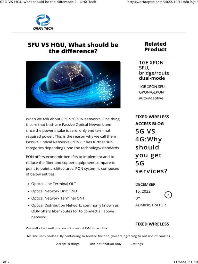 SFU vs HGU: Key Differences Explained | PDF | Networking Standards ...