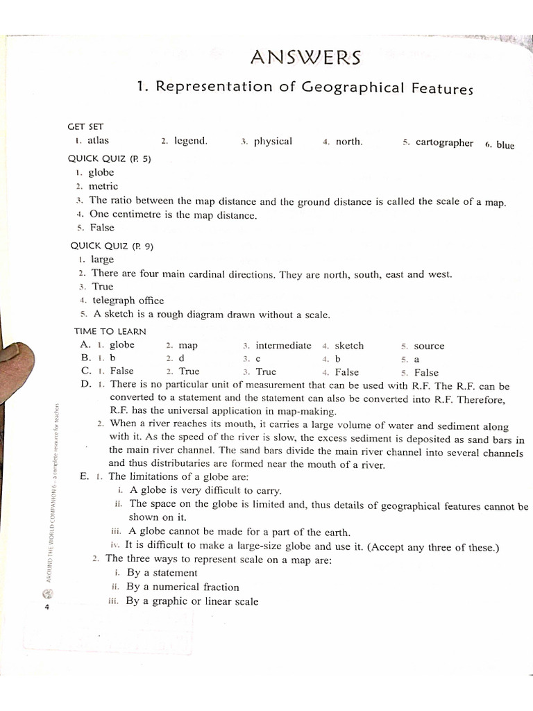Geo L.no-1Answer key | PDF