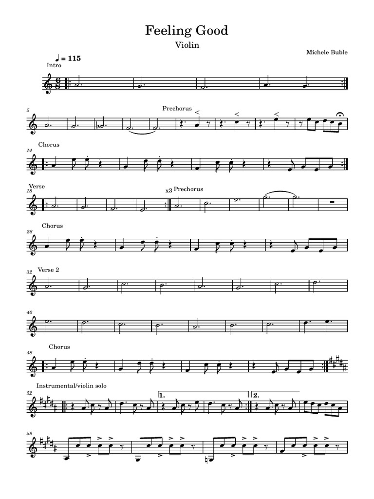 Feeling Good | PDF | Song Structure | Song Forms