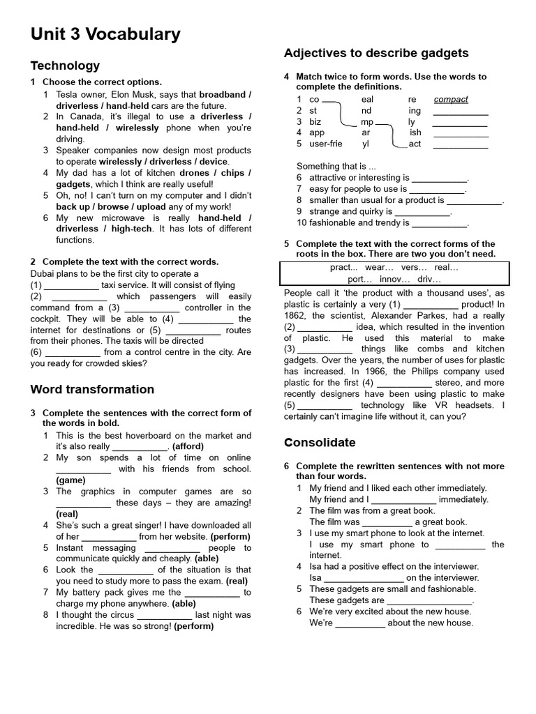 1 BATX Vocabulary Unit 3 | PDF | Computing