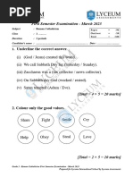 Grade 1 - English - Model Exam Paper 3 | PDF