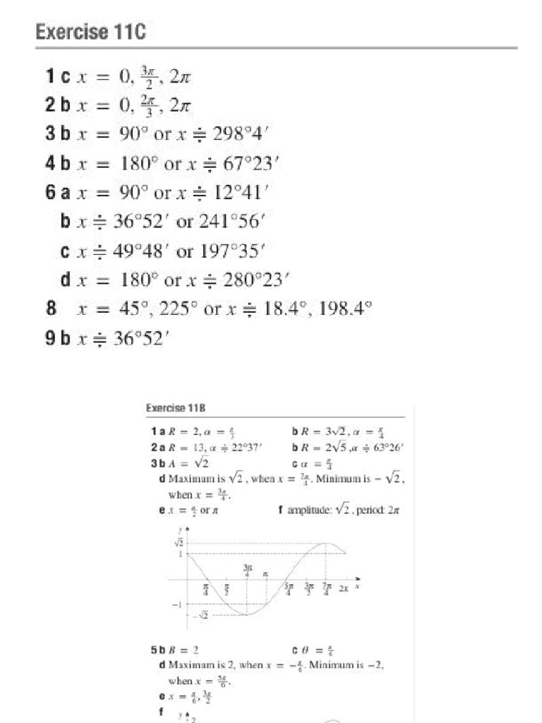Trigonometry Answer 28 - 6 | PDF