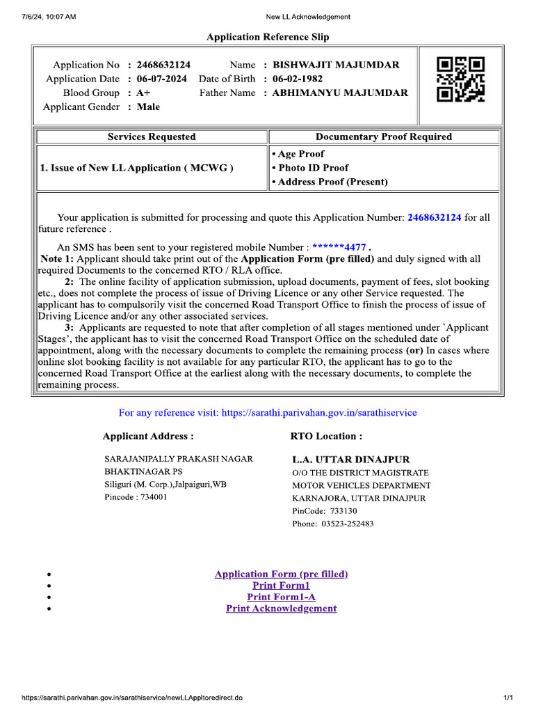 BISHWAJIT MAJUMDAR LL ACK | PDF