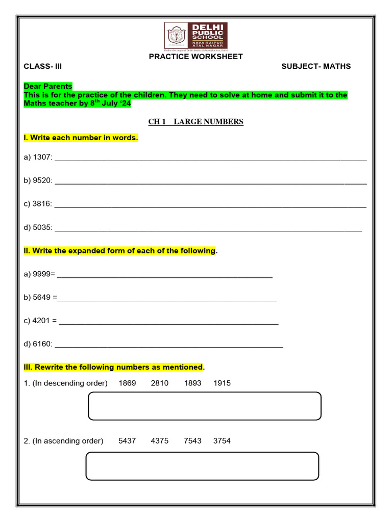 C3 - CH 1 Large Numbers | PDF | Career & Growth | Business