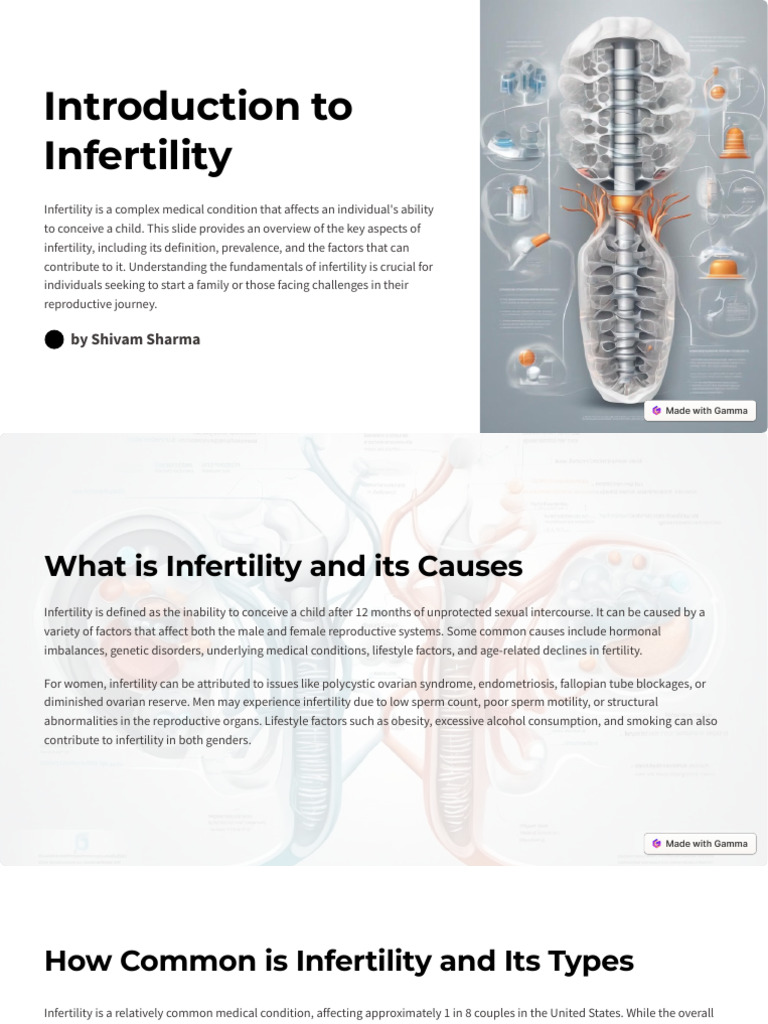 Introduction To Infertility | PDF | Infertility | Fertility