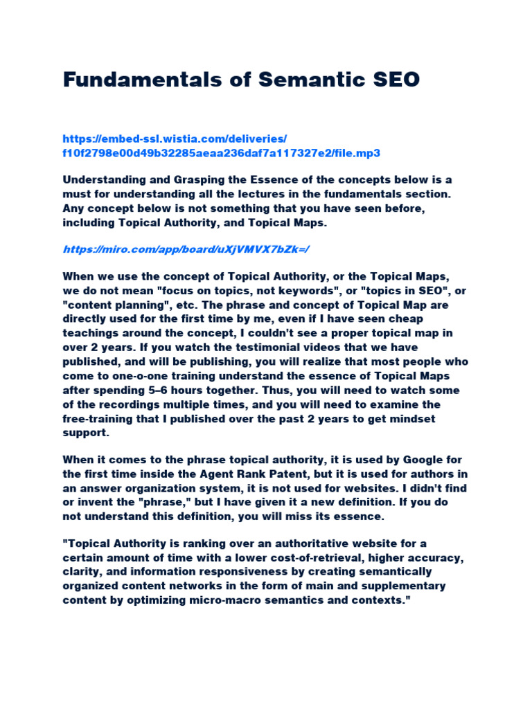 04 - Fundamentals of Semantic SEO | PDF | Search Engine Optimization | Search Engine Indexing