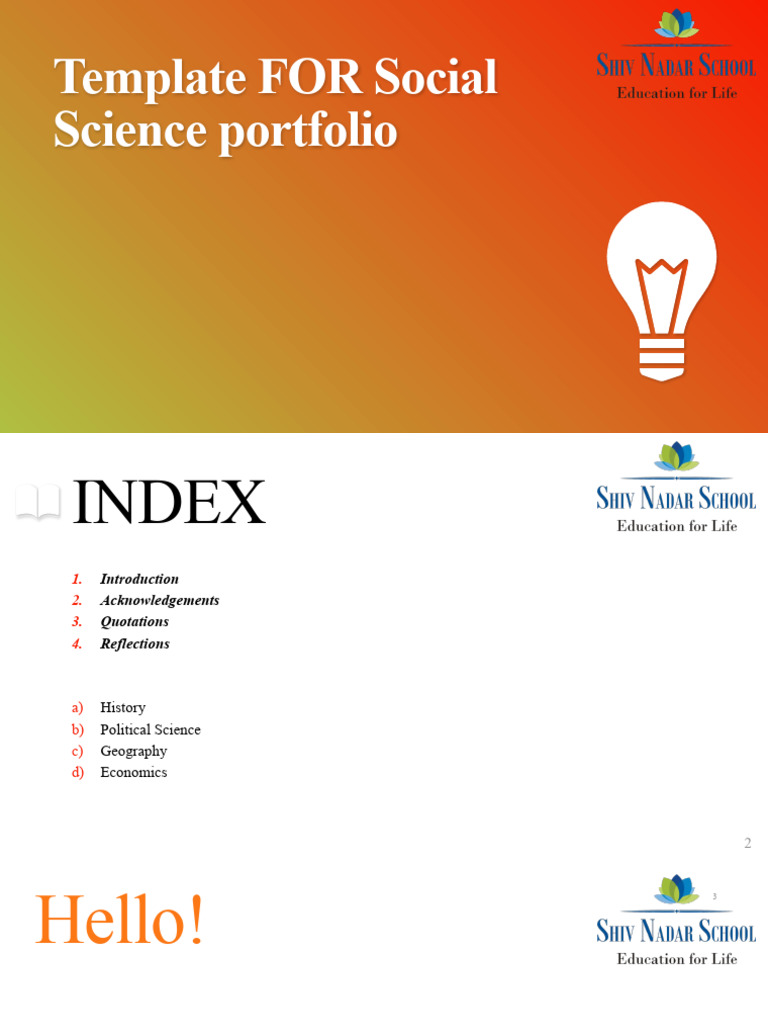 Social Science - Portfolio | PDF